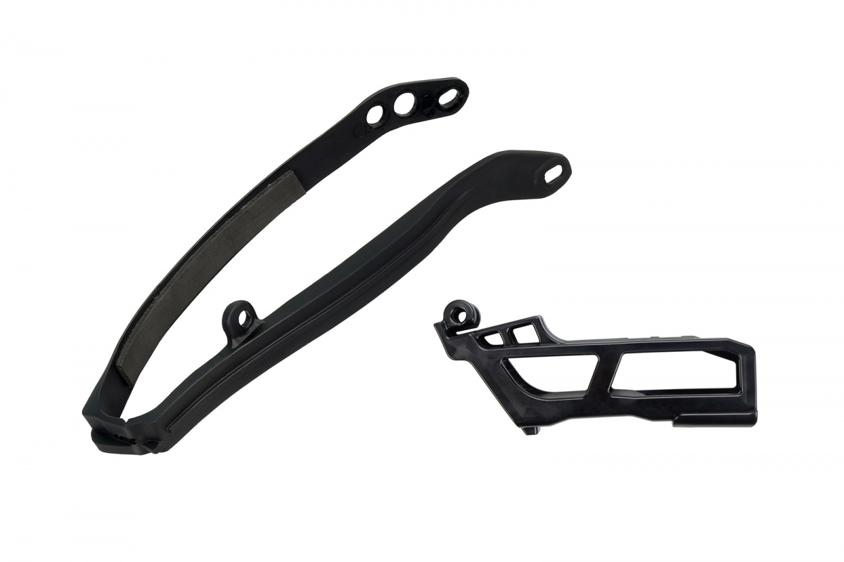 Chain Guide + Swingarm Chain Slider black - Ufo Plast - Ufo Plast ...